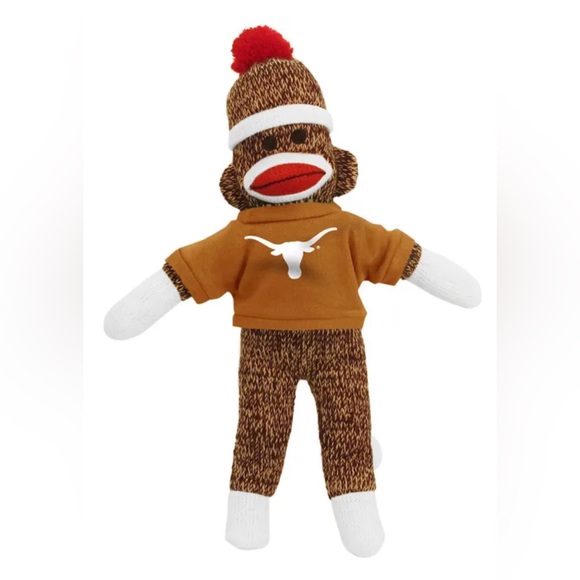 Plushland | Toys | Nwt University Of Texas Sock Monkey Plush | Poshmark